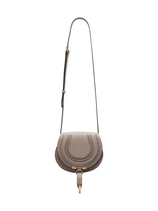 Chloé Marcie Small Leather Crossbody Bag - Grey