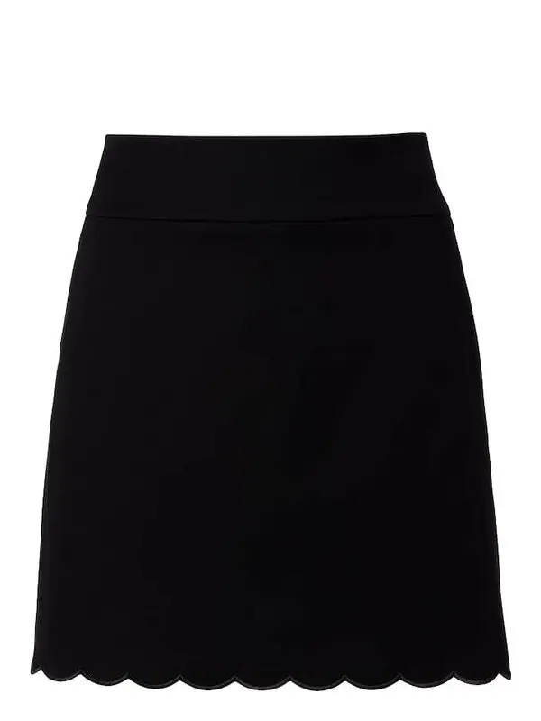 Chloé High-rise Cotton Miniskirt - Black