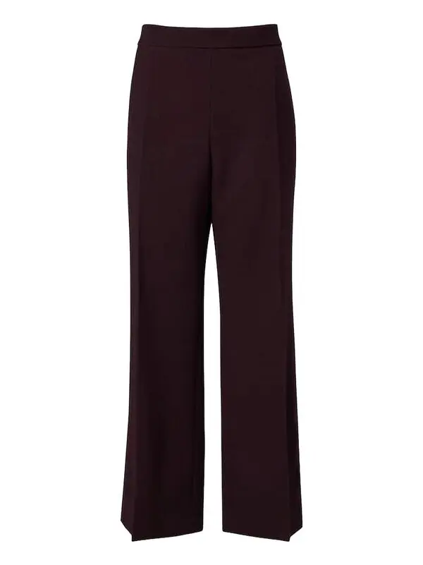 Chloé High-rise Virgin Wool Wide-leg Pants - Purple