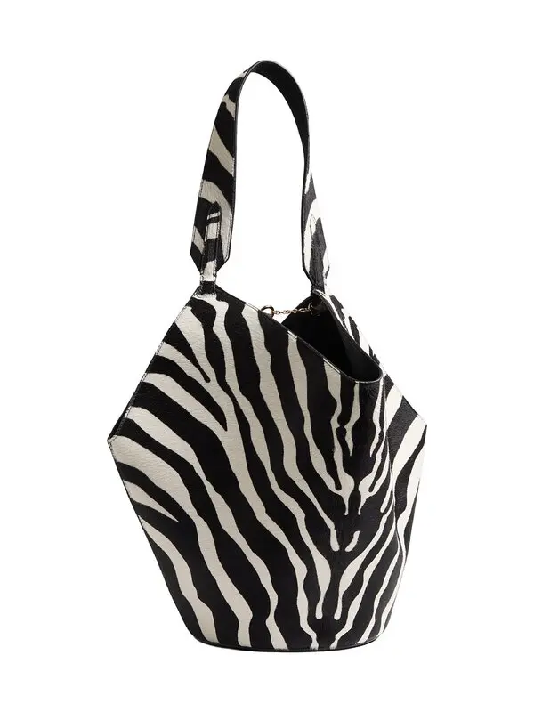 Khaite Small Lotus Tote - Black / White