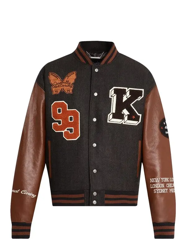 Ksubi Patched Varsity Jacket - Brown