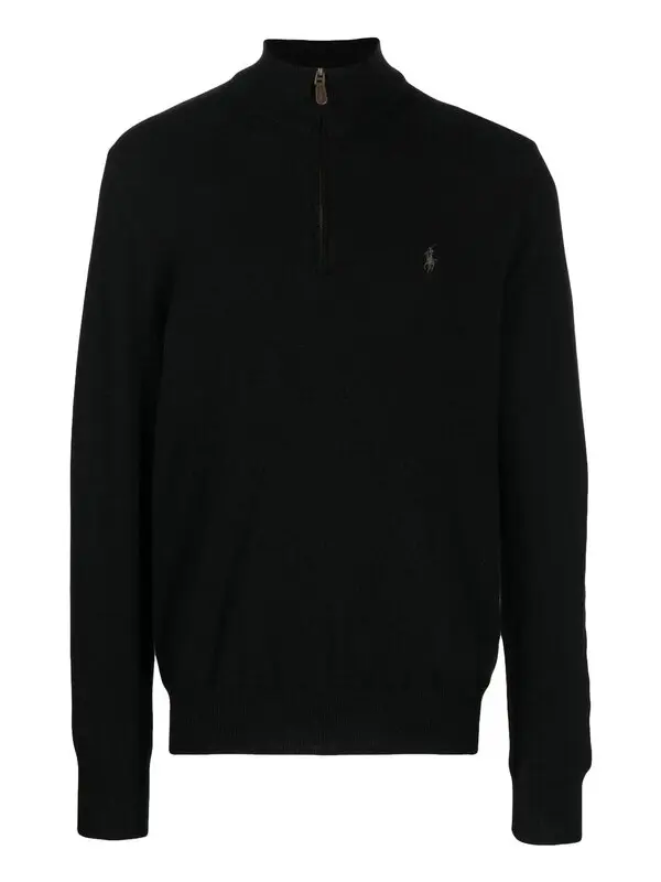 Polo Ralph Lauren Half Zip Sweater - Black