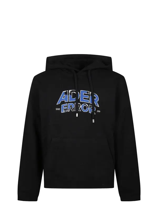 ADER ERROR Embroidered Logo Hoodie - Black