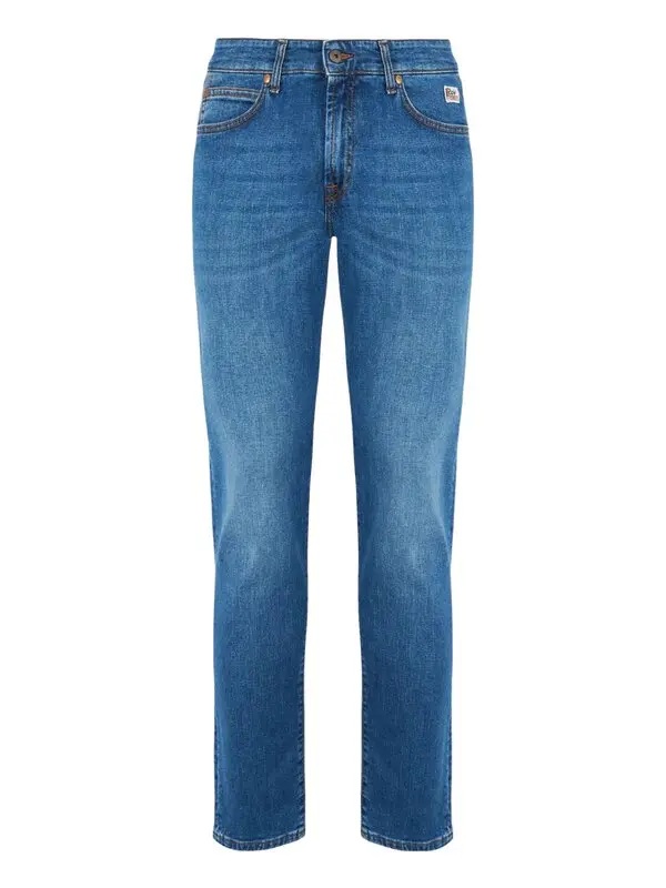 ROY ROGER'S Elasticized Denim Pants - Blue
