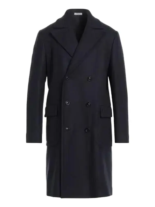Boglioli Wool Buttoned Coat - Blue
