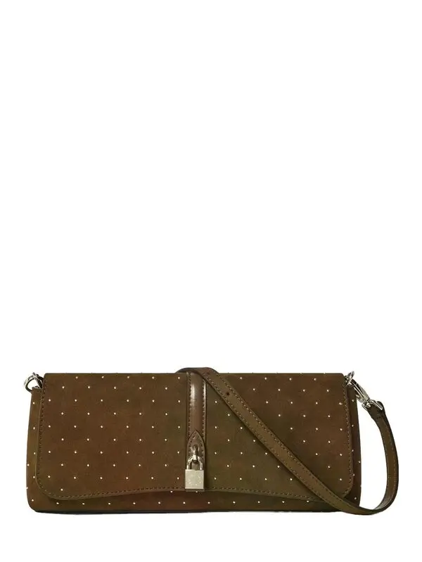 Stella McCartney Studded Lock Shoulder Bag - Brown