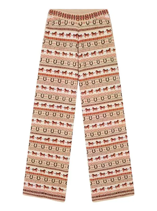 Stella McCartney Fair Isle Patterned Trousers - Neutrals