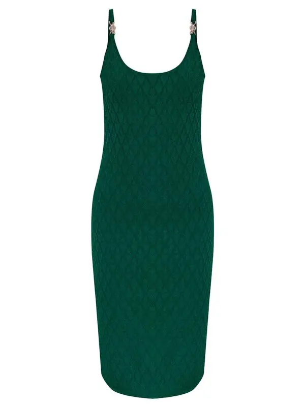 Versace Strappy Bodycon Dress - Green