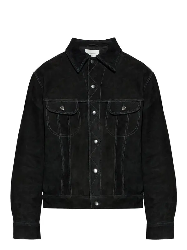 Studio Nicholson Boston Suede Trucker Jacket - Black