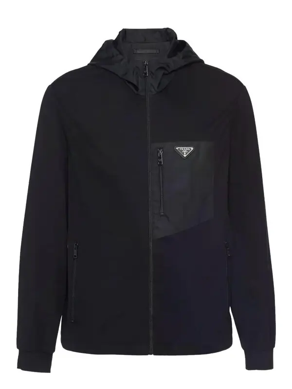 Prada Hooded Zip-front Cardigan - Black