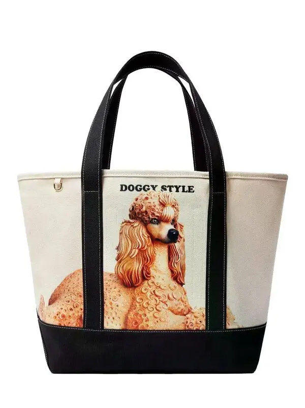 Stella McCartney Dog-print Tote Bag - Neutrals