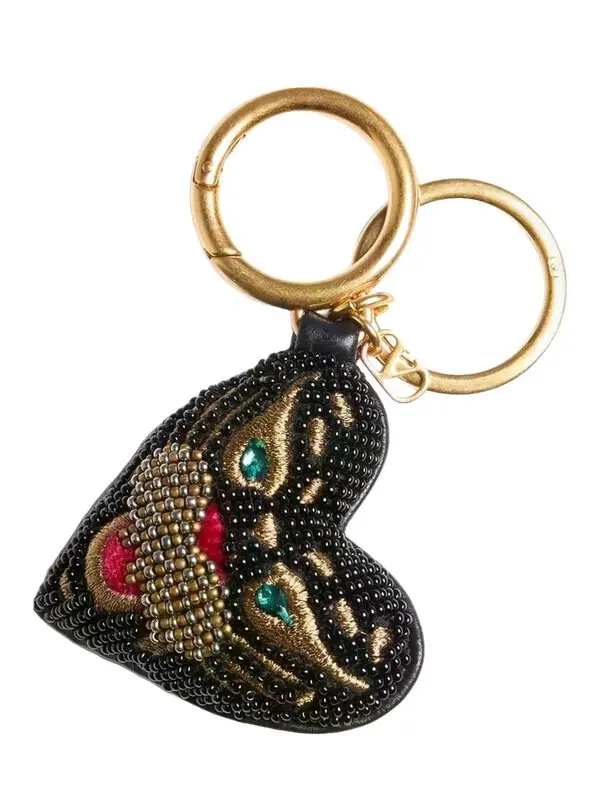 Valentino Garavani Coeur De Chat Bag Charm - Black