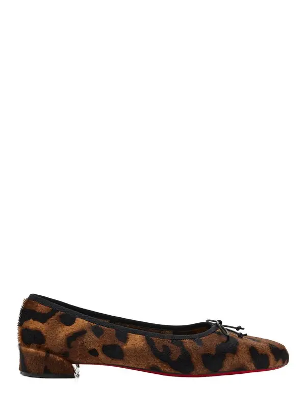 CHRISTIAN LOUBOUTIN Sweetie Jane Pony Hair Ballet Flats - Animal
