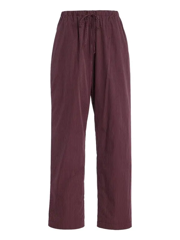 LESET Yoshi Striped Cotton-blend Pants - Pink
