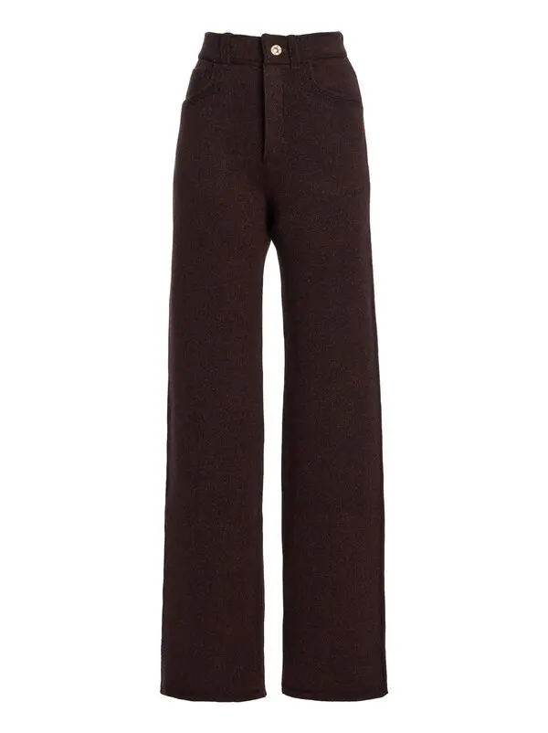 BARRIE Cashmere-denim Flared Pants - Brown