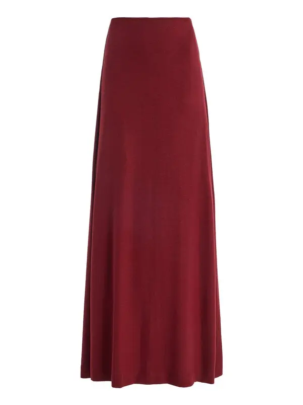 LESET Lauren High-waist Maxi Skirt - Red