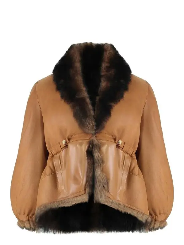 Fendi Reversible Fur Jacket - Brown