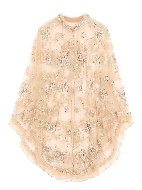 Valentino Garavani Embellished Cape - Metallic
