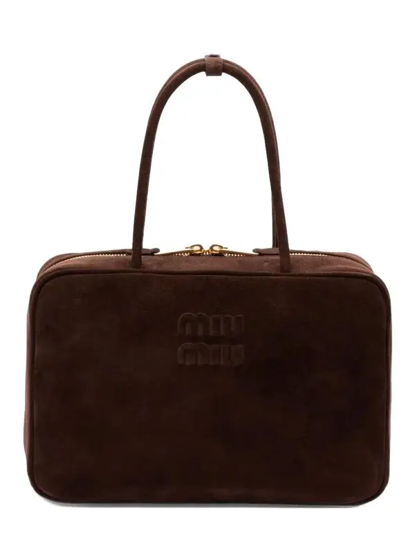 Miu Miu Suede Beau Bag - Brown