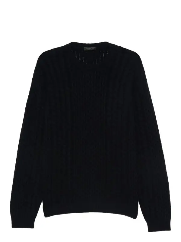 Prada Cable-knit Wool Sweater - Blue