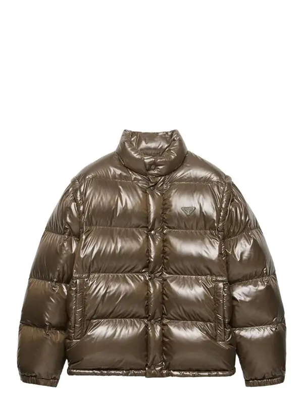 Prada Medium-weight Re-nylon Down Jacket - Green