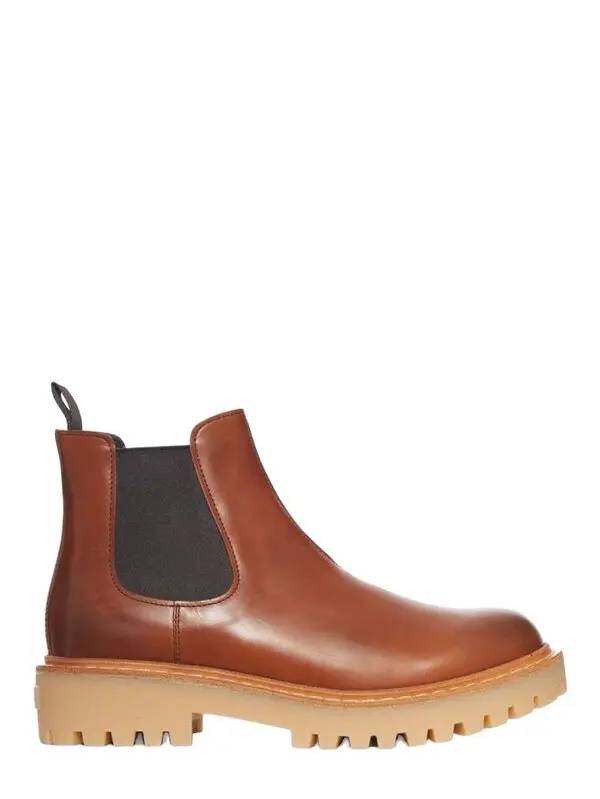 Prada Leather Chelsea Boots - Brown
