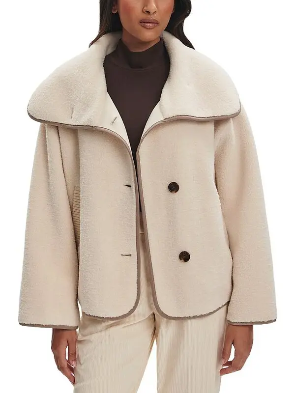 Varley Romane Boxy Sherpa Jacket - Sandshell