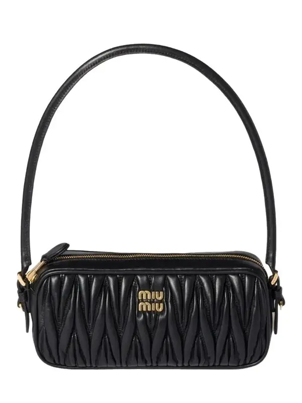 Miu Miu Matelassé Nappa Leather Pouch - Black