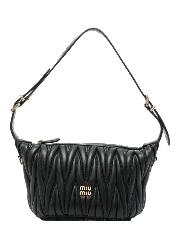 Miu Miu Matelassé Nappa Leather Pouch - Black