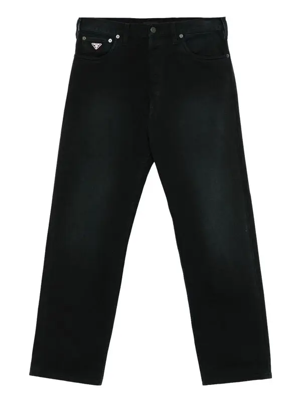 Prada Straight Leg Tapered Jeans - Black