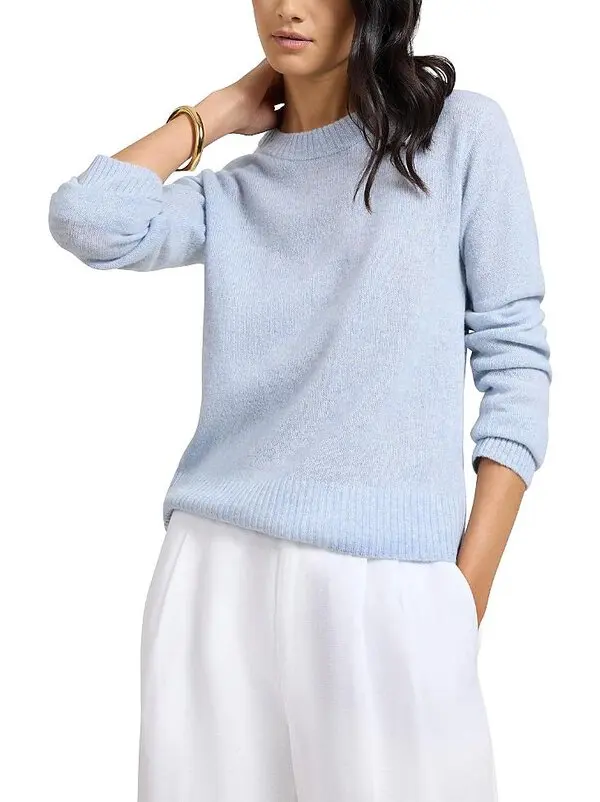 Onia Crewneck Cashmere Sweater - Dust Blue Melange