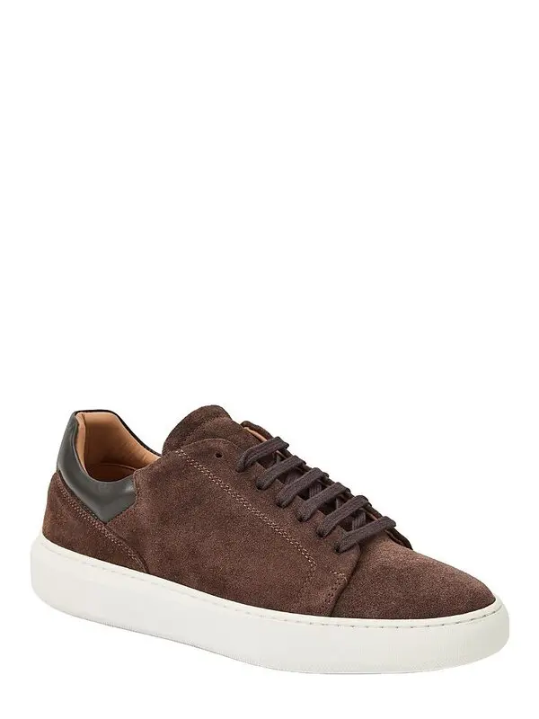 Bruno Magli Salvatore Leather Sneakers - Brown Suede