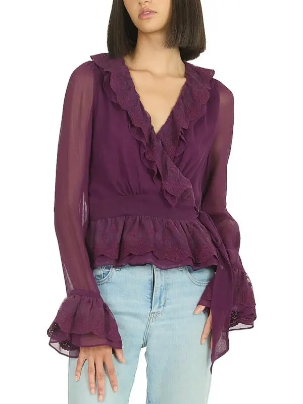 SECRET PON-PON Poet Blouse - Bordeaux