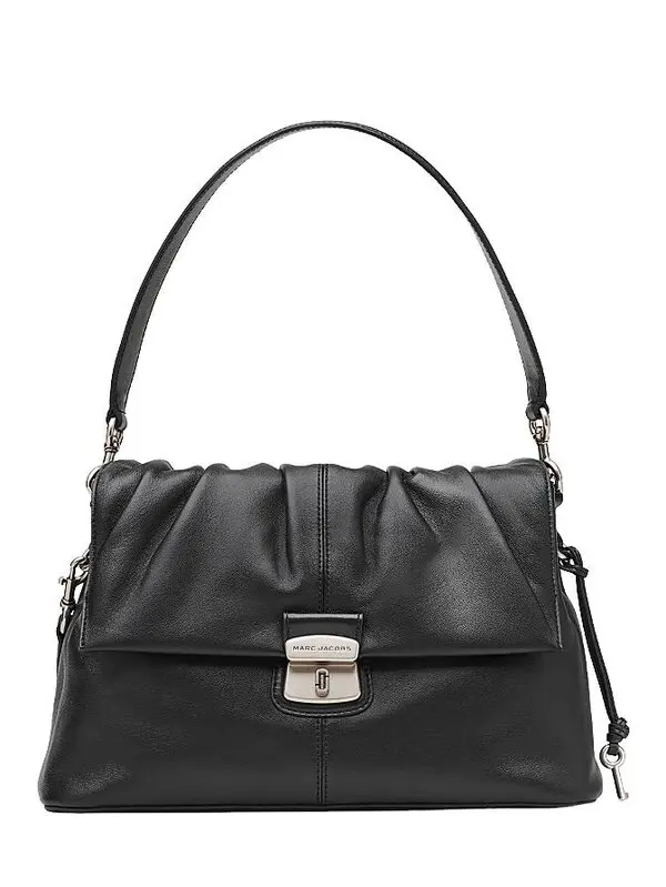Marc Jacobs The Cristina Leather Messenger Crossbody - Black