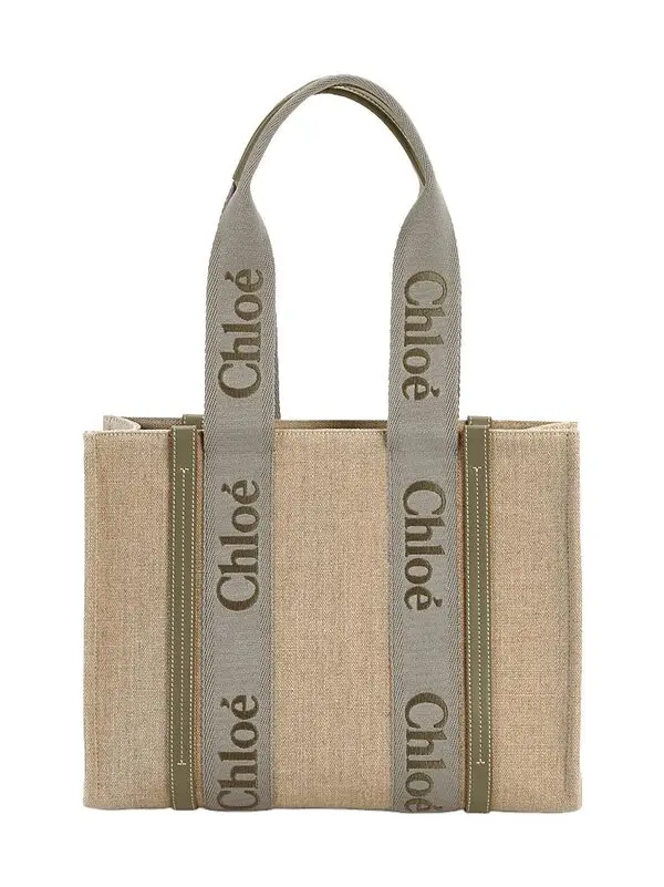Chloé Woody Medium Tote - Aloe Green