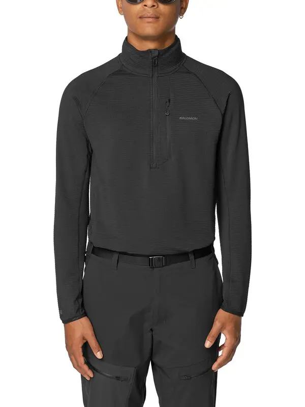 SALOMON Essential Lightwarm Half-zip Fleece - Deep Black