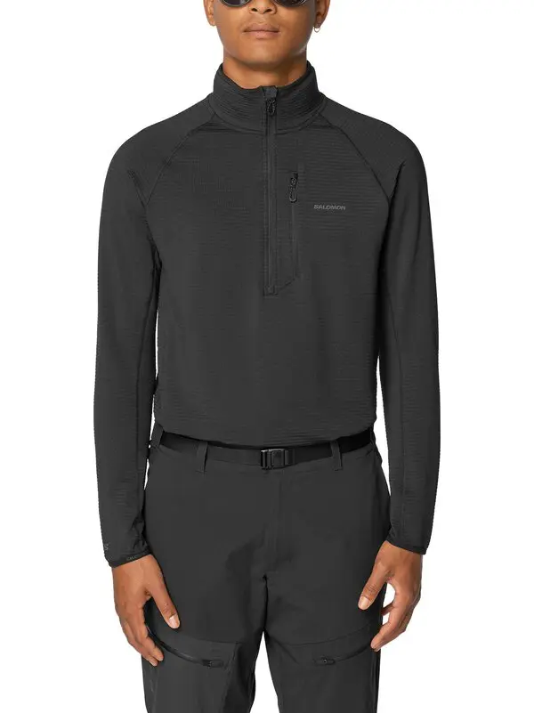 SALOMON Essential Lightwarm Half-zip Fleece - Deep Black