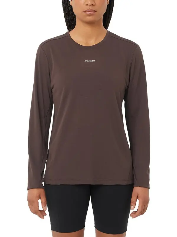 SALOMON Shkout Core Long-sleeve Tee - Coffee Bean