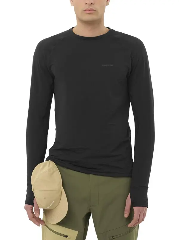 SALOMON Essential Lightwarm Crewneck - Deep Black