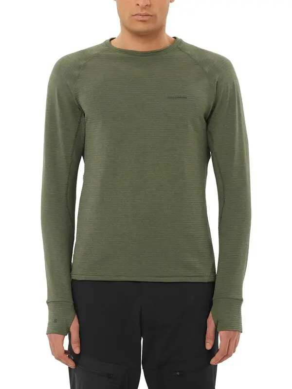 SALOMON Essential Lightwarm Crewneck - Grape Leaf