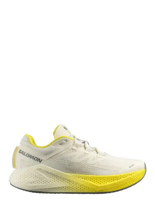 SALOMON Aero Glide 3 Athletic Sneakers - Vanilla Ice/blazing Yellow