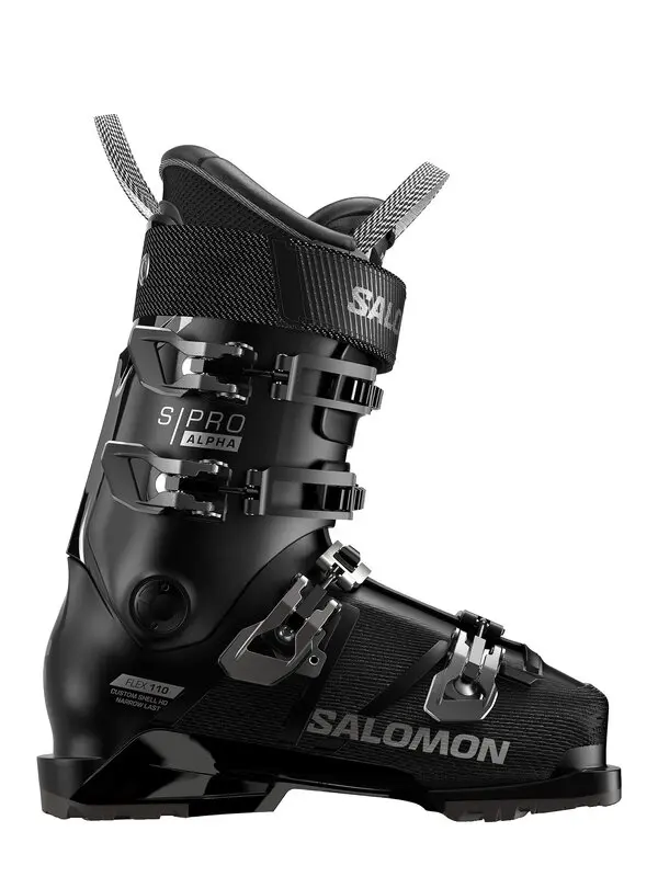 SALOMON S/pro Alpha 110 Ski Boots - Black / Dark Grey Met.