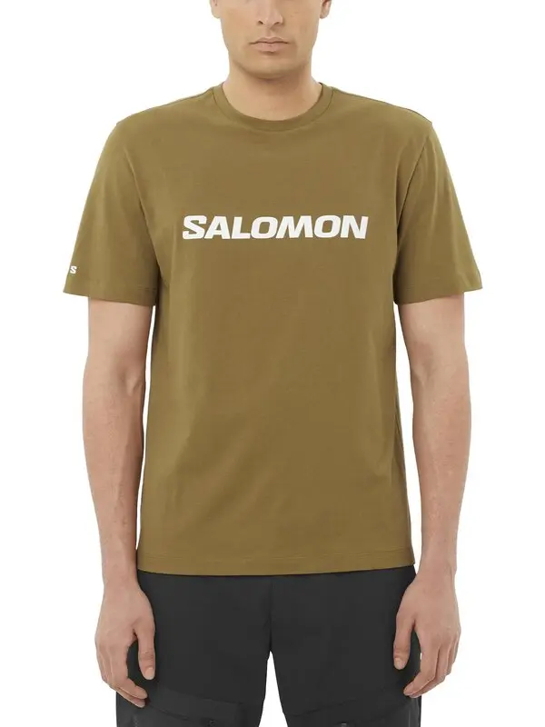 SALOMON Logo Ss Tee - Brilliant Olive