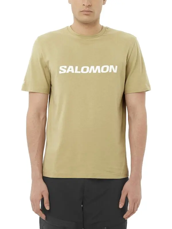 SALOMON Logo Ss Tee - Gray Green