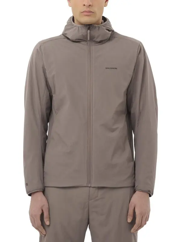 SALOMON Mountain Flex Hooded Jacket - Gray/black