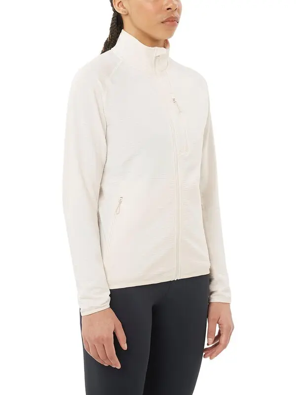 SALOMON Essential Lightwarm Full-zip Fleece - Whisper White