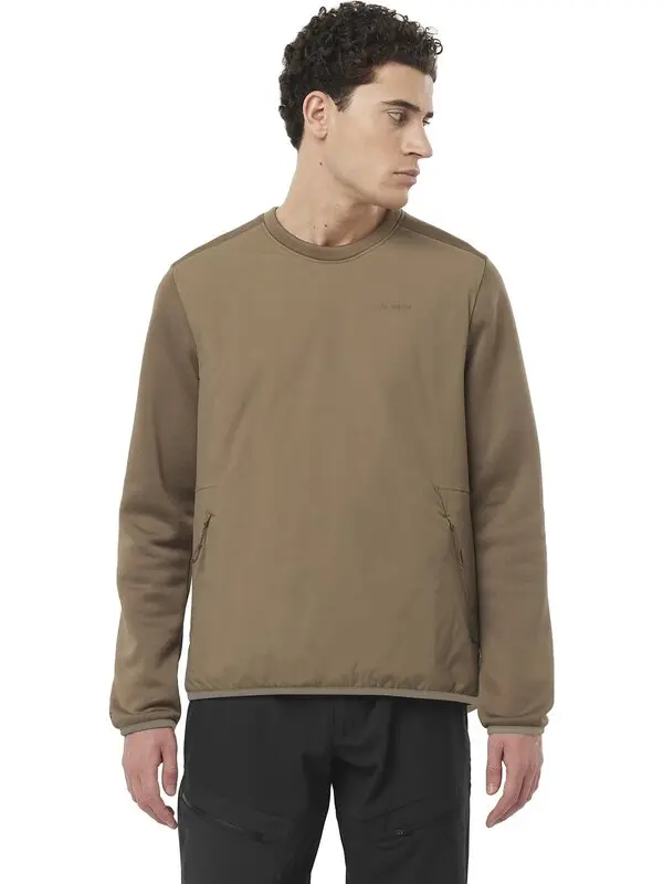 SALOMON Outline Hybrid Warm Pullover - Shitake