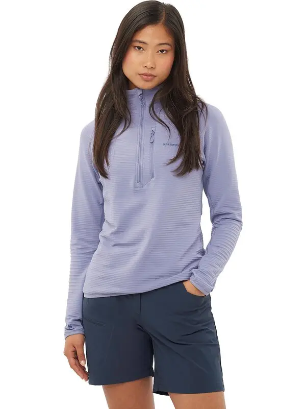 SALOMON Essential Lightwarm Half-zip Fleece - Blue Granite