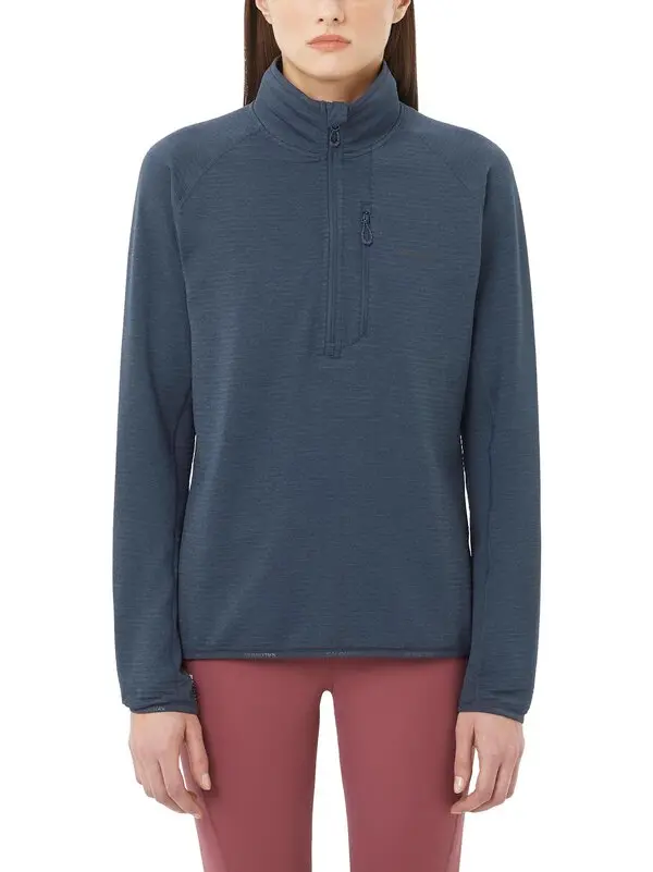 SALOMON Essential Lightwarm Half-zip Fleece - Blue Nights