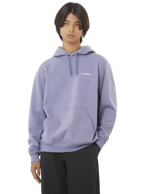 SALOMON Chest Logo Hoodie - Blue Granite